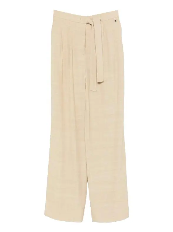 Herno Belted Wide-leg Trousers - Nude