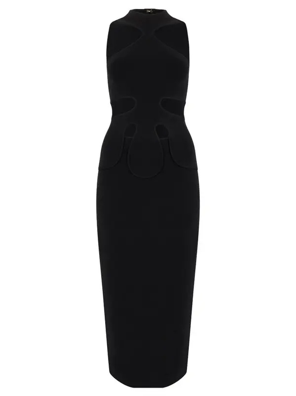 Cult Gaia Sleeveless Cutout Midi Dress - Black
