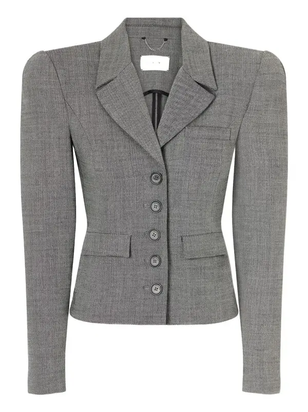 Magda Butrym Cropped Wool-blend Blazer - Gray