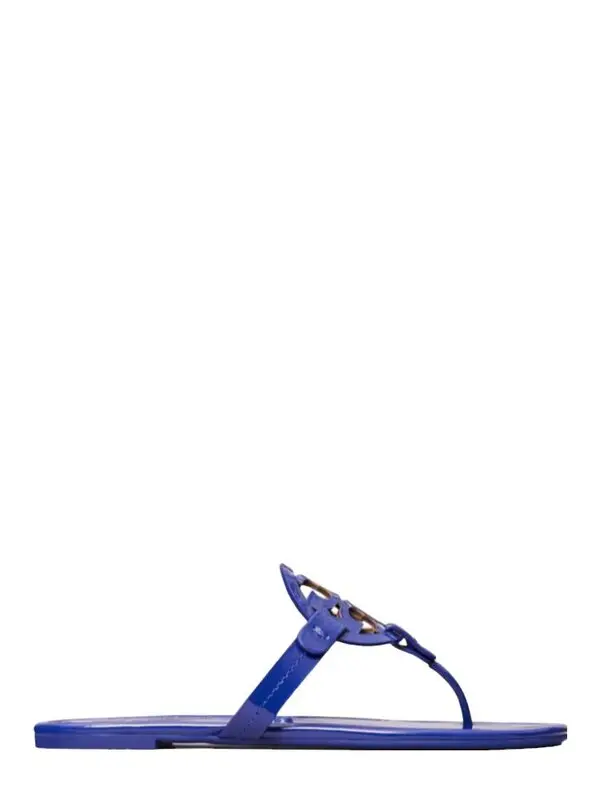 Tory Burch Miller Double T Slides - Ballpoint Blue