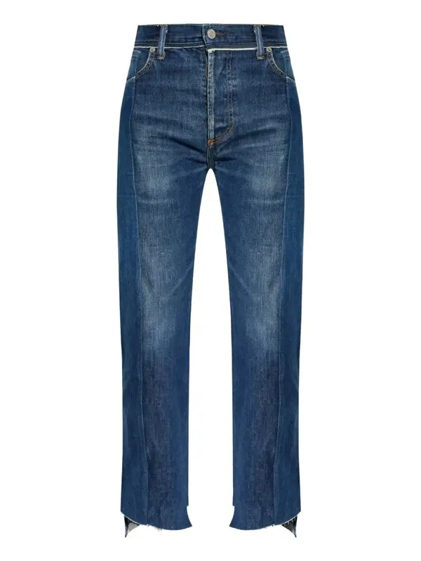 Vetements Raw Hem Straight-leg Jeans - Navy