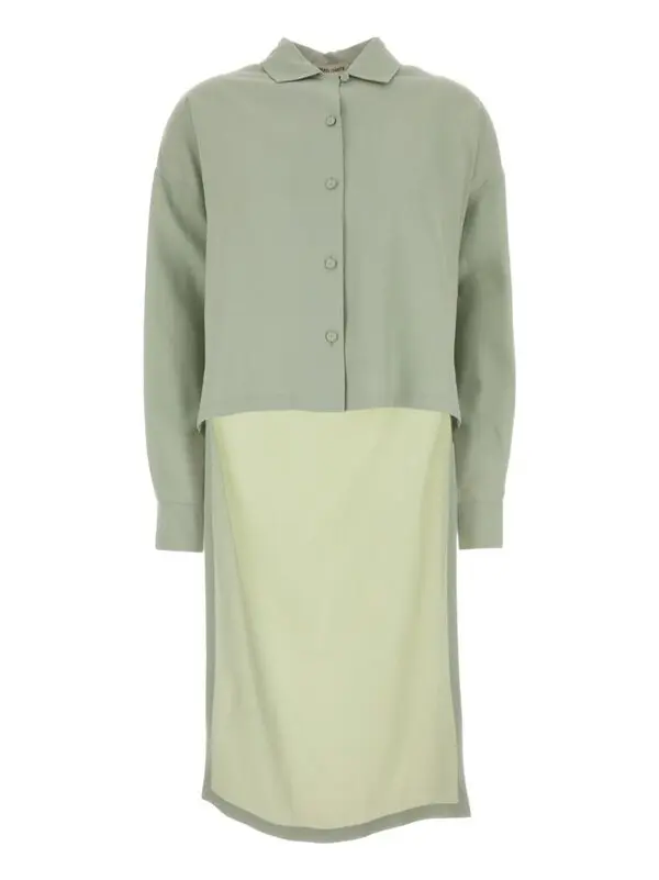 Alberta Ferretti Layered Longline Shirt - Mint Green