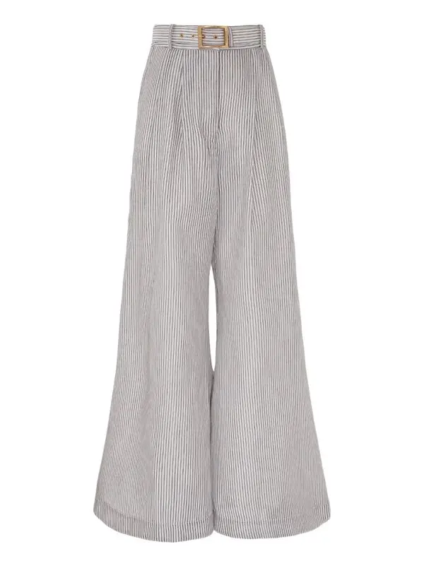 Zimmermann Hypnotic Wide Leg Pant - Navy Stripe