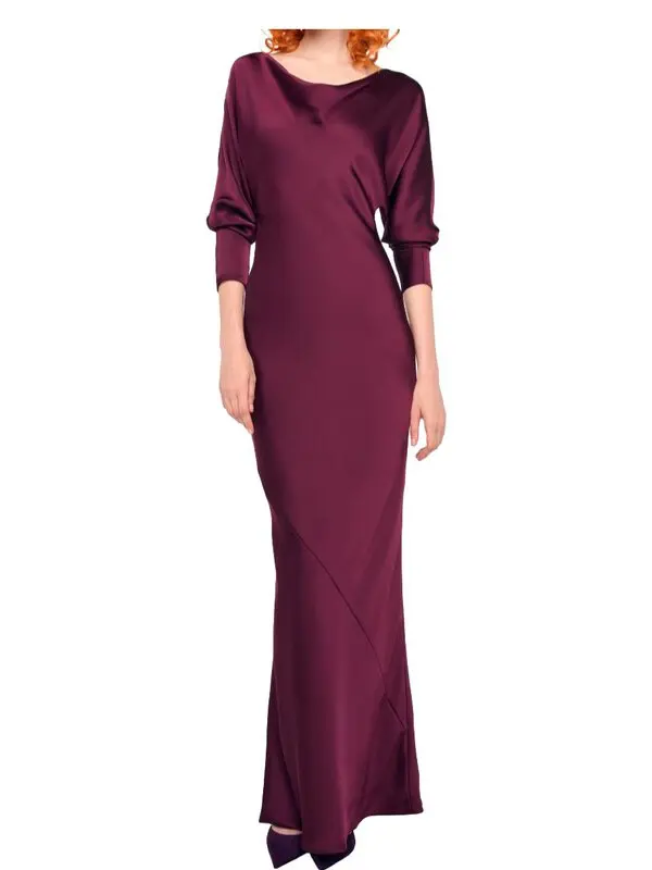 Norma Kamali Dolman Maria Maxi Dress - Plum