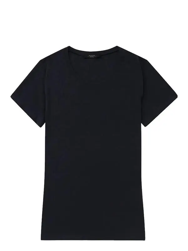 Max Mara Round Neck Short Sleeve T-shirt - Black