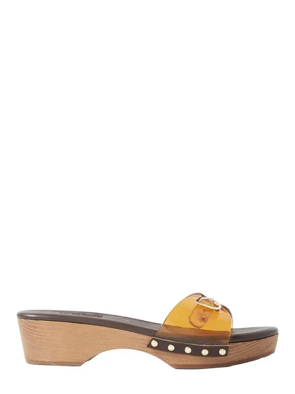 ANCIENT GREEK SANDALS Pvc Studded Clogs - Brown