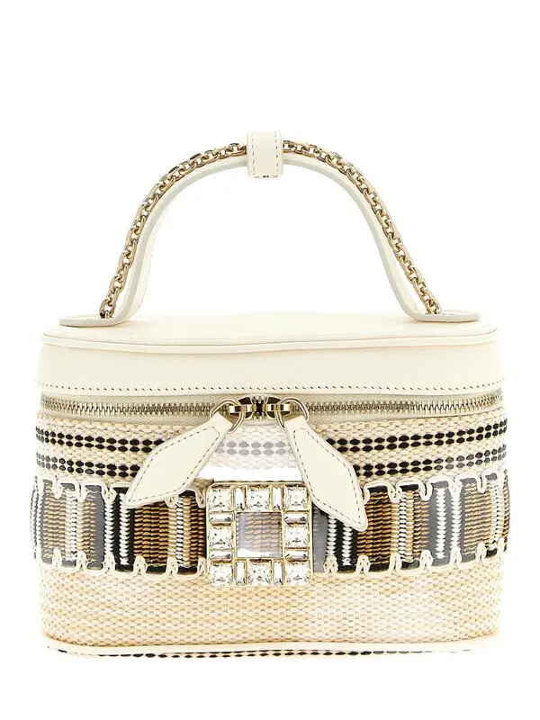ROGER VIVIER Vanity Très Vivier Micro Shoulder Bag - Cream