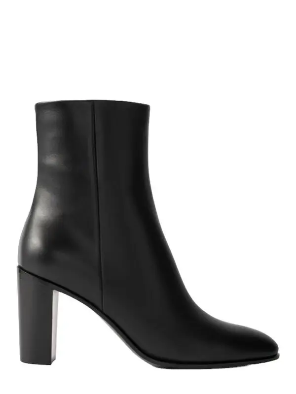 GIANVITO ROSSI Leather Ankle Boots - Black