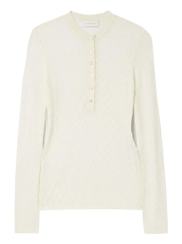 Zimmermann Openwork Knit Top - Off White