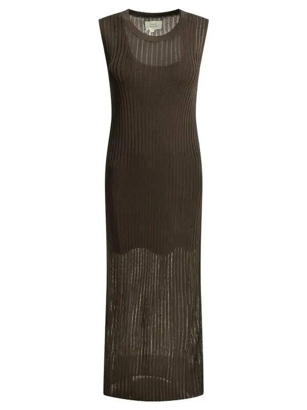Loulou De Saison Sleeveless Round Neck Maxi Dress - Brown