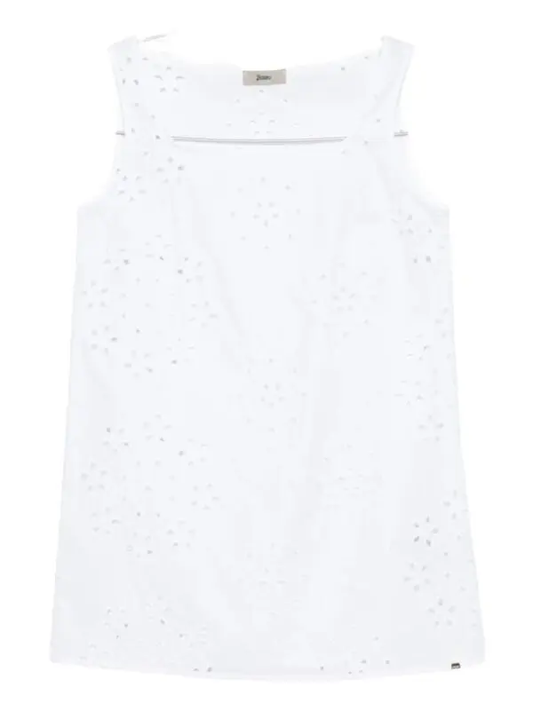 Herno Sleeveless Embroidered Vest - White
