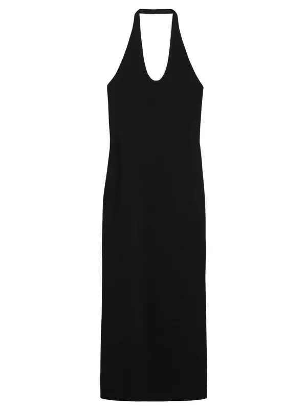 TOTEME Sleeveless Halterneck Slip Dress - Black