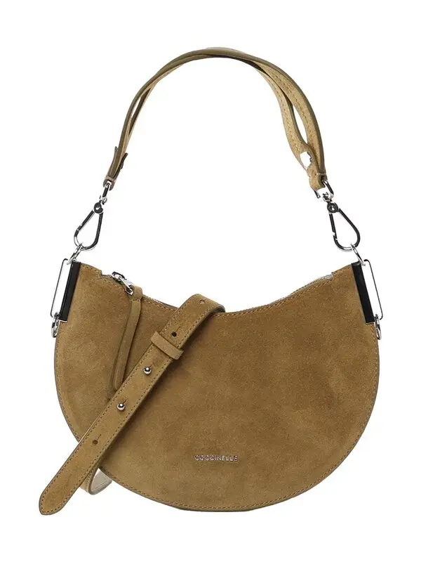 COCCINELLE Curved Zip Shoulder Bag - Brown