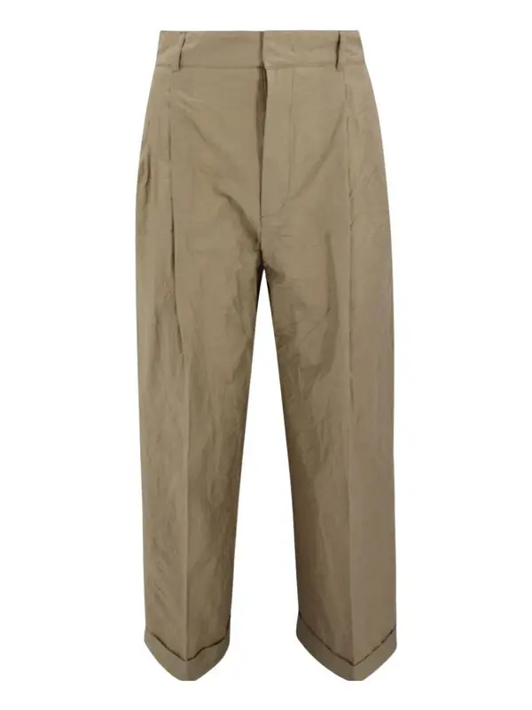Soeur Wide-leg Pleated Trousers - Brown