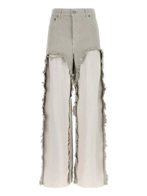 HAIKURE Bonnie Frayed Wide-leg Jeans - Grey