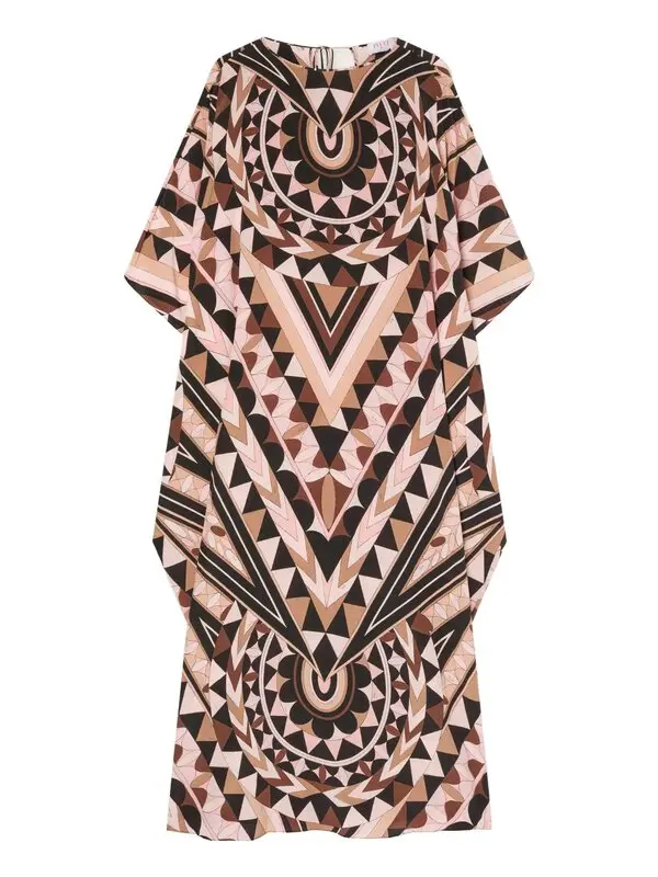 Emilio Pucci Geometric Print Kaftan - Nude