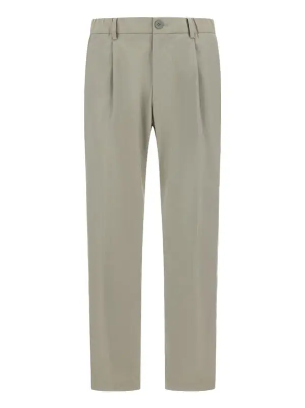 Herno Button Detailed Tapered Trousers - Sage