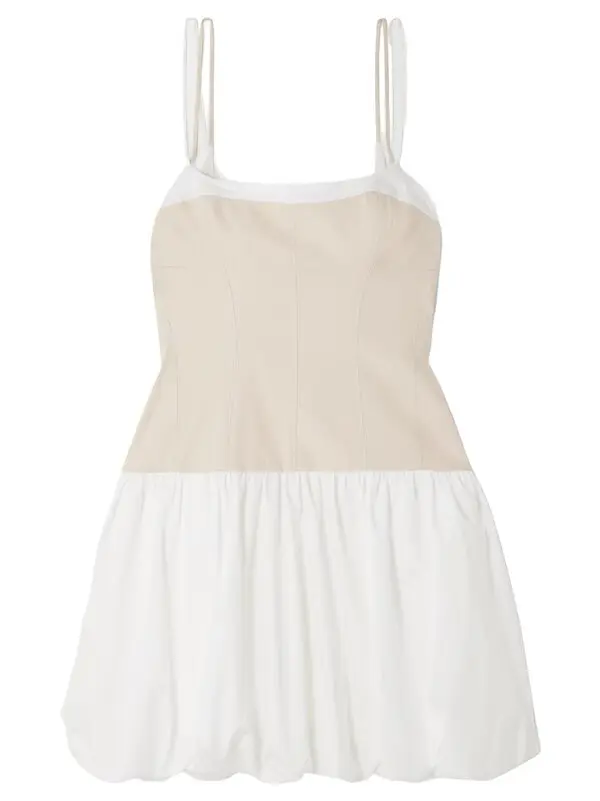 Simkhai Fifi Poplin Mini Dress - White