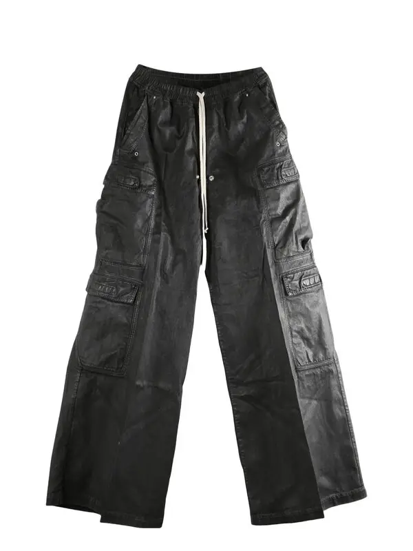 Rick Owens Denim Double Cargo Jumbo Pants - Black