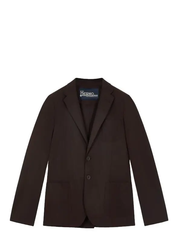 Herno Single-breasted Blazer - Brown