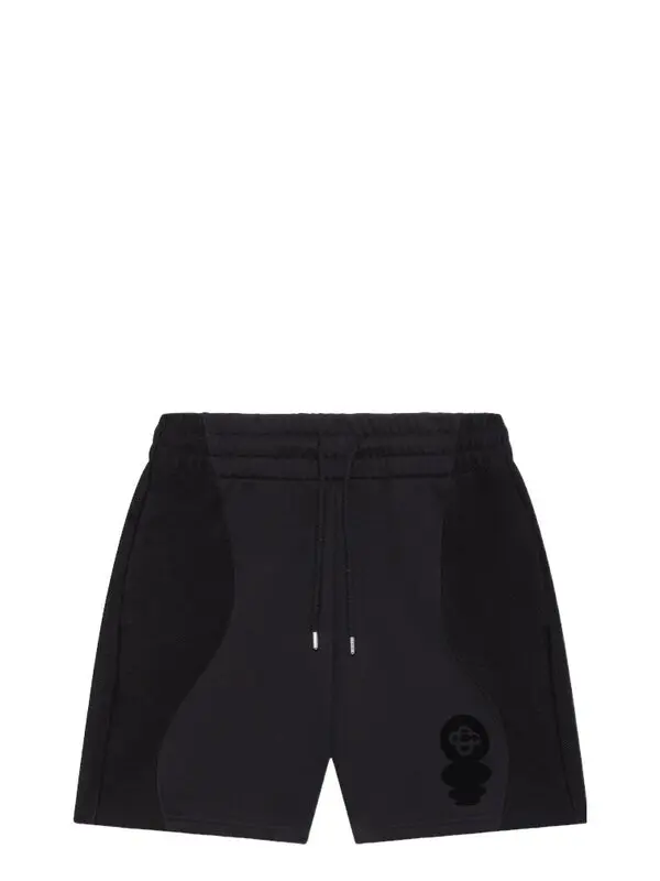Casablanca Squash Logo Flock Print Sweatshorts - Black