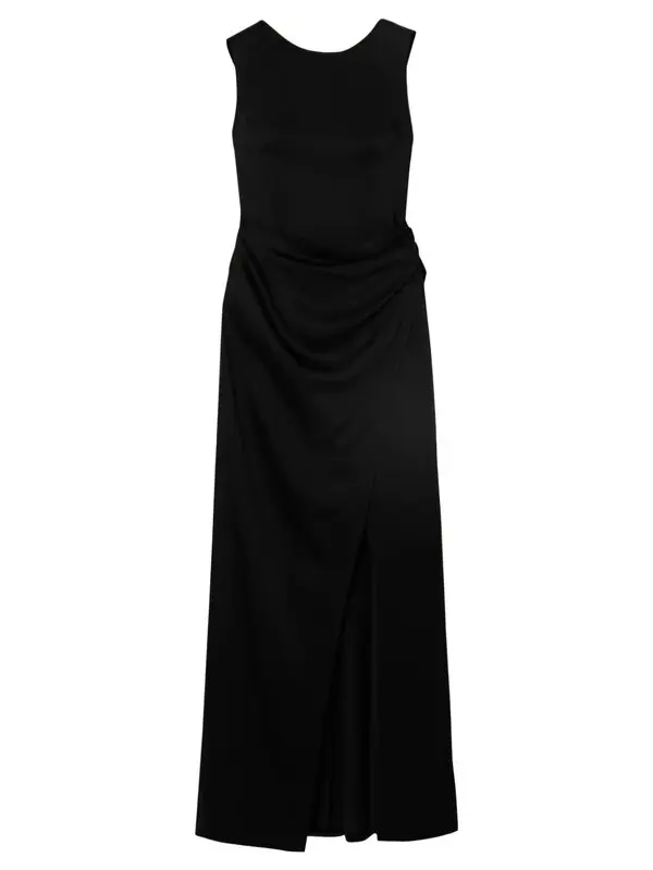 Simkhai Sleeveless Open Back Draped Gown - Black