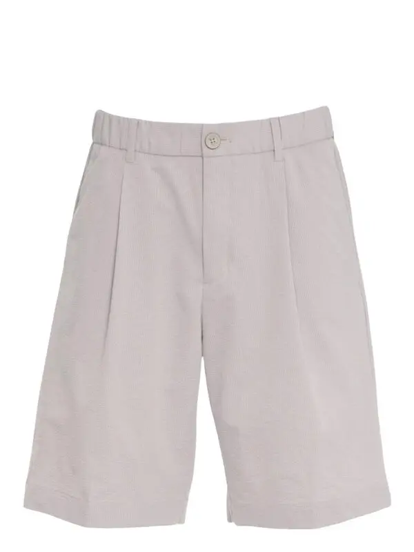 Herno Pleated Shorts With Elastic Waist - White