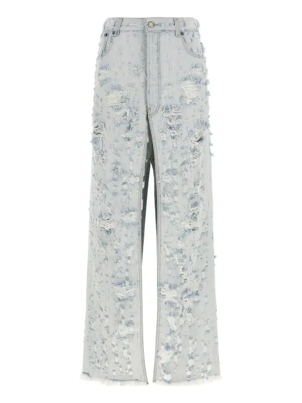 HAIKURE Gana Distressed Long Skirt - Light Blue