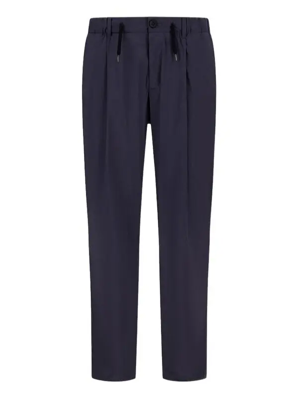 Herno Drawstring Waist Tapered Trousers - Blue
