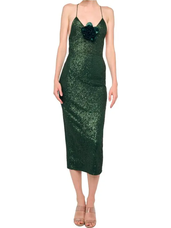 Norma Kamali Zip-fastening Midi Skirt - Dark Emerald