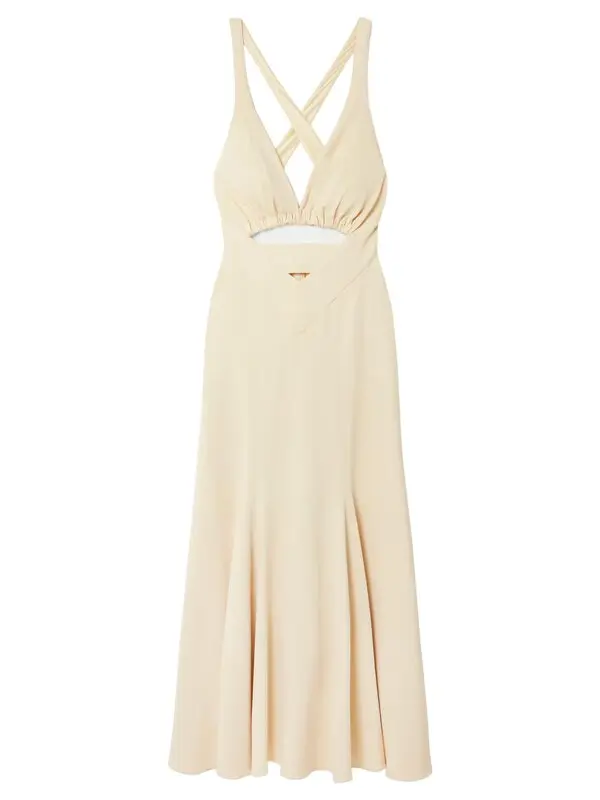 Rabanne Midi Cut-out Dress - Off White
