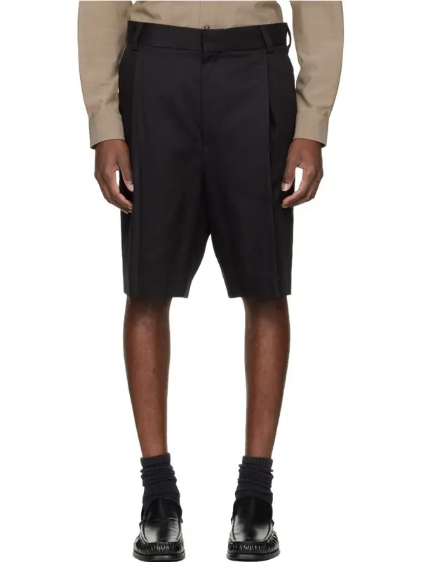 Hugo Boss Belt Loop Tailored Shorts - Black
