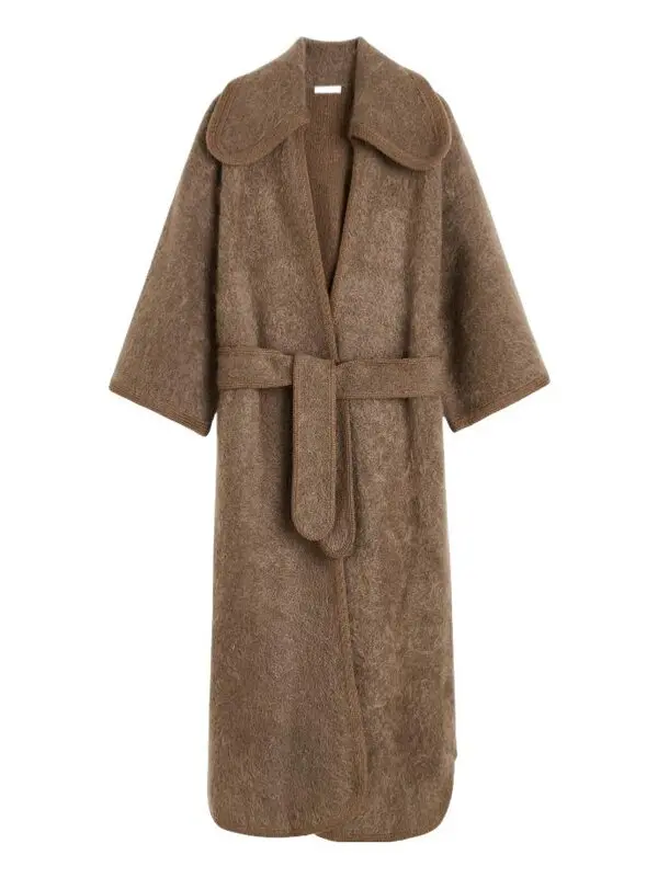 BY MALENE BIRGER Mirano Belted Coat - Chocolate Chip