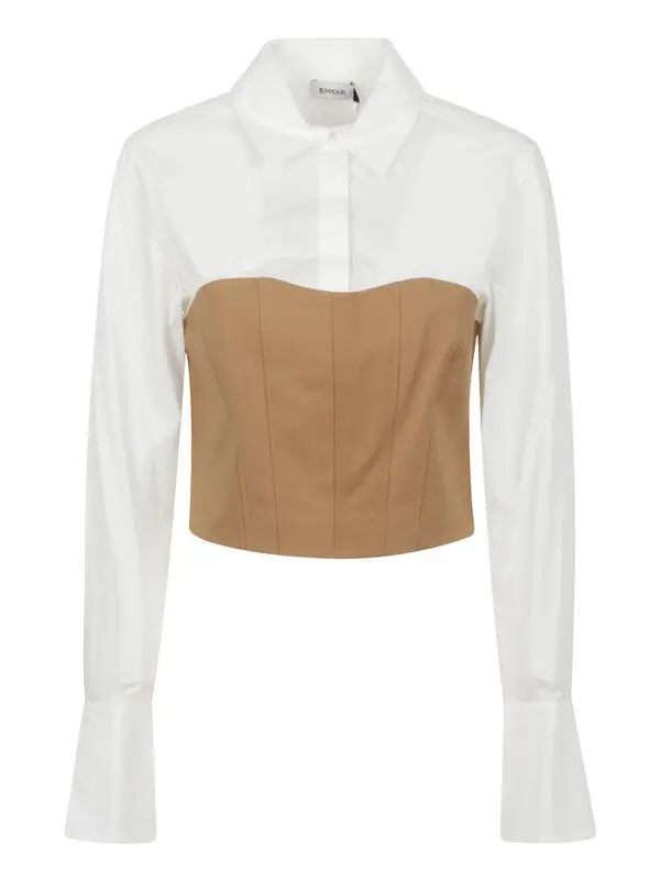 Simkhai Corset-style Panelled Shirt - White