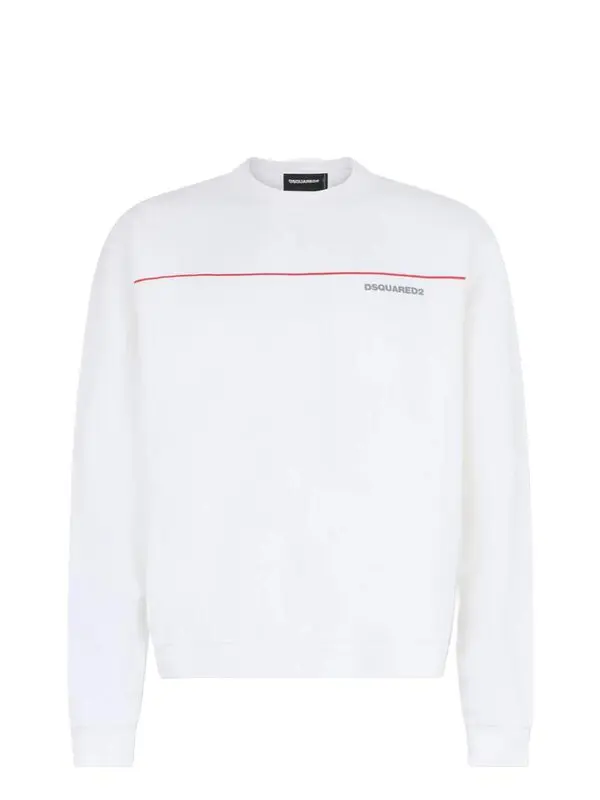 Dsquared2 Logo Trim Sweatshirt - White