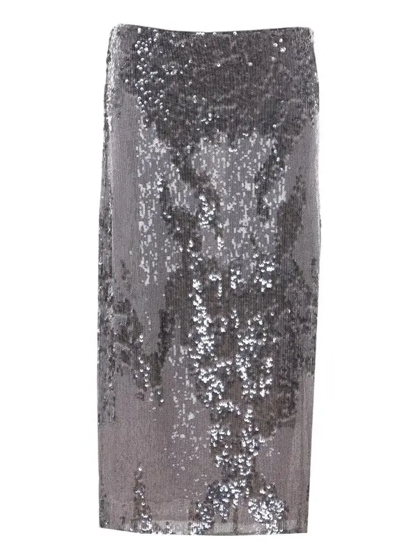 Patrizia Pepe Sequin Embellished Pencil Skirt - Gray