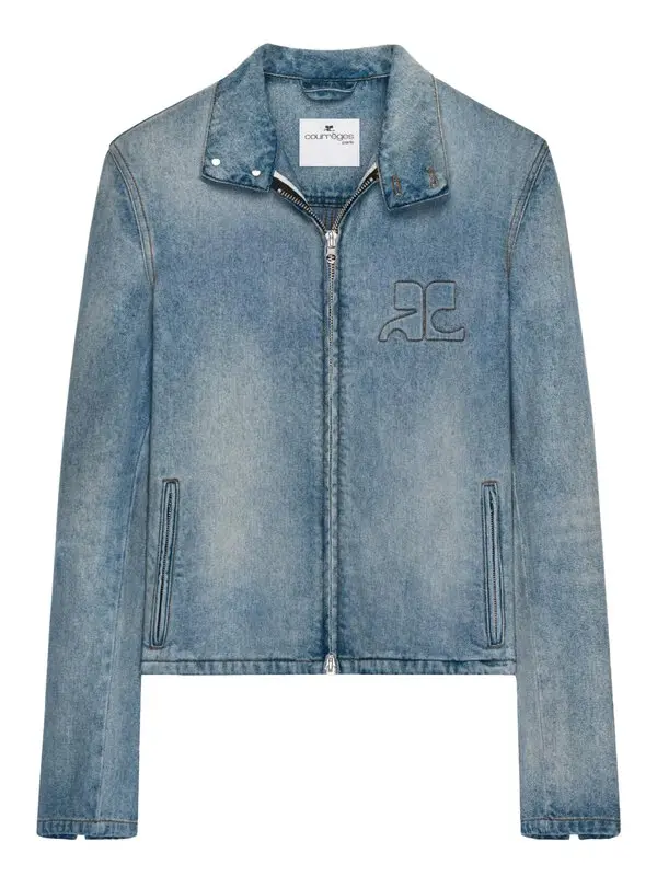 COURREGES City Shadow Denim Jacket - Denim Blue