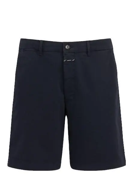 Closed Cotton Blend Chino Shorts - Dark Night Color