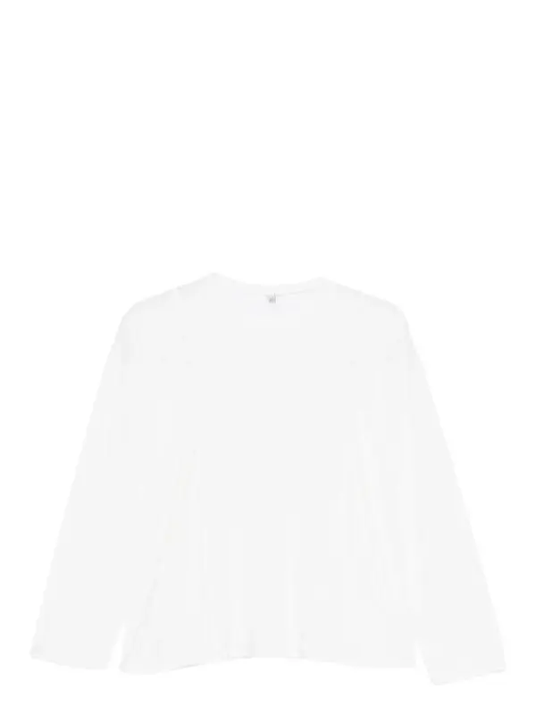 BASERANGE Crew Neck Long-sleeved T-shirt - White
