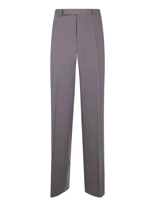 Rick Owens Straight-leg Pleated Trousers - Gray