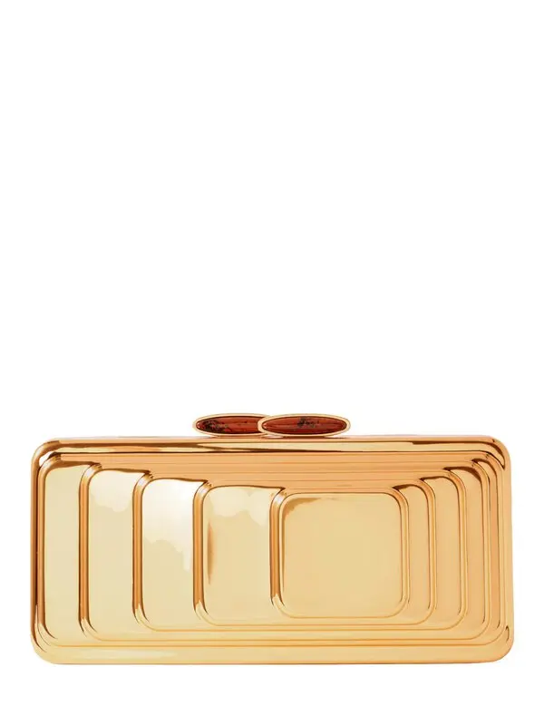 Zimmermann Alight Clutch Bag Gold Tone - Golden