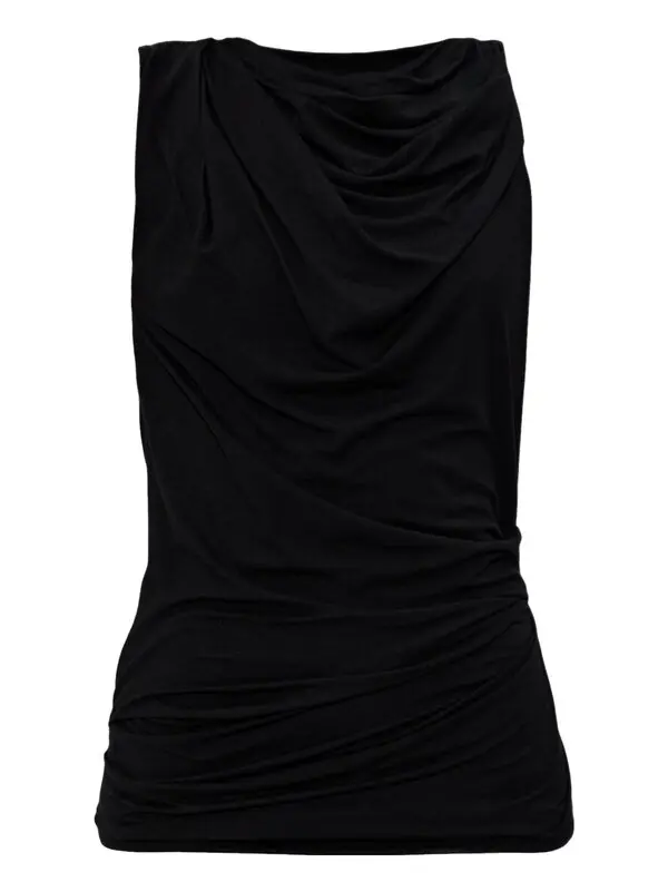 ENTIRE STUDIOS Draped Sleeveless Top - Black
