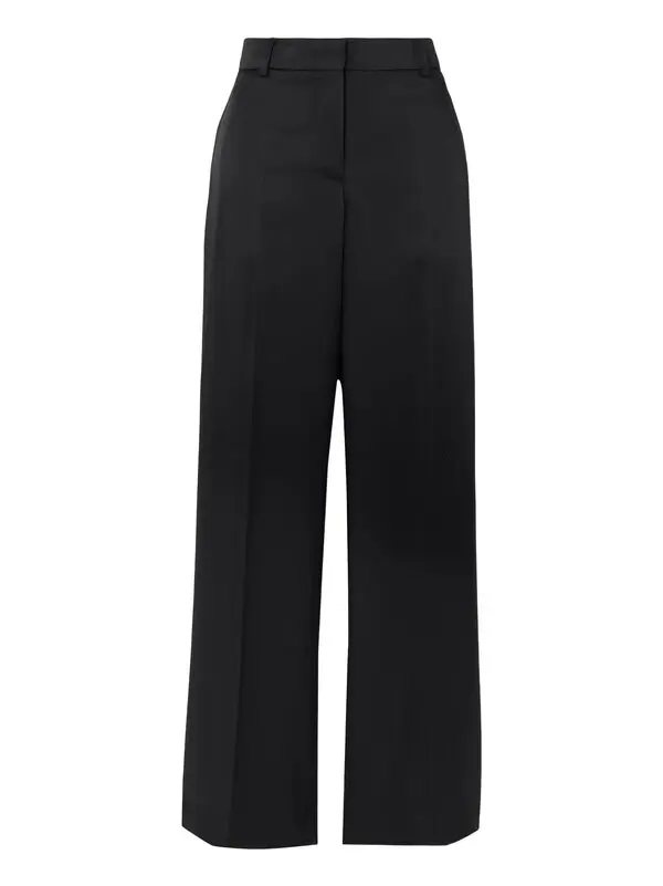 Stella McCartney Wide-leg Satin Pants - Black