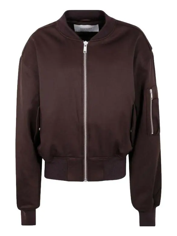 ENTIRE STUDIOS Zip-up Bomber Jacket - Black