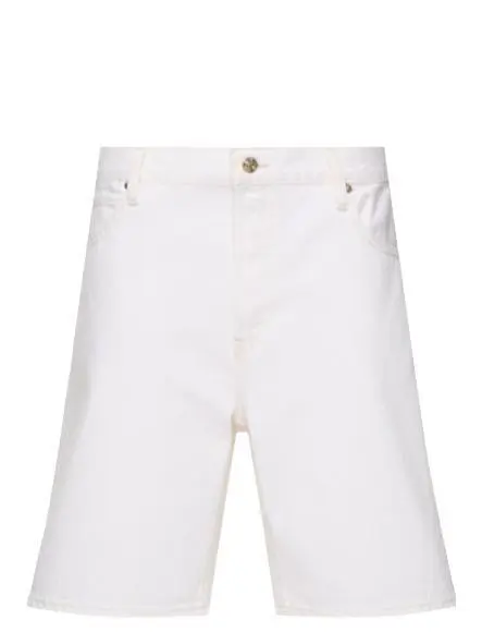 FRAME Casual Mid-rise Denim Shorts - White