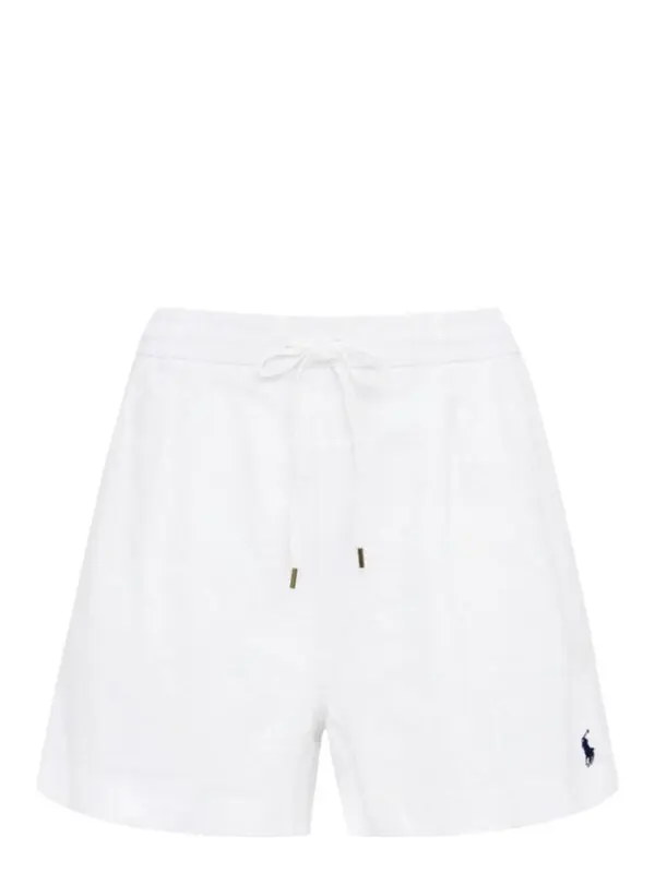 Polo Ralph Lauren Drawstring Bermuda Shorts With Pony Logo - White