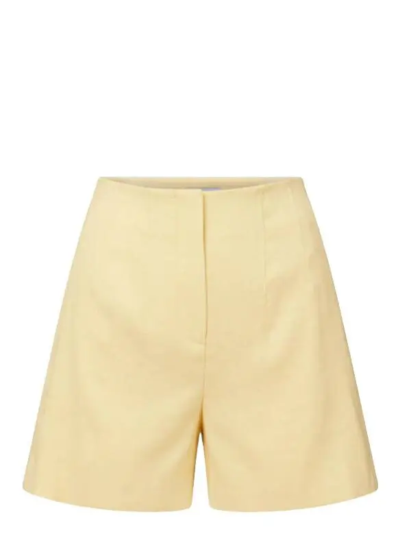 Veronica Beard Brit Linen-blend Twill Shorts - Nude