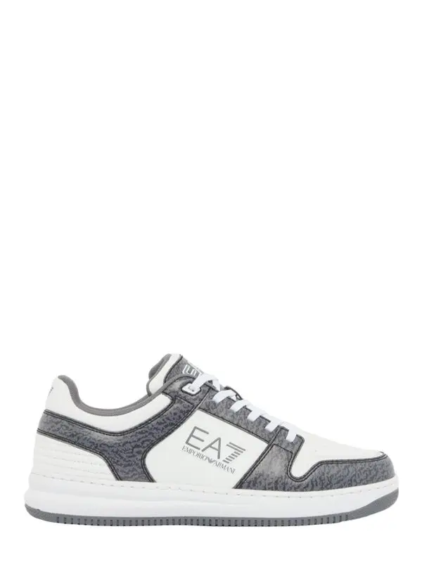 Emporio Armani Two-tone Logo Sneakers - Grey