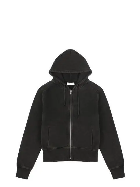 ENTIRE STUDIOS Slim Zip-up Hoodie - Washed Black