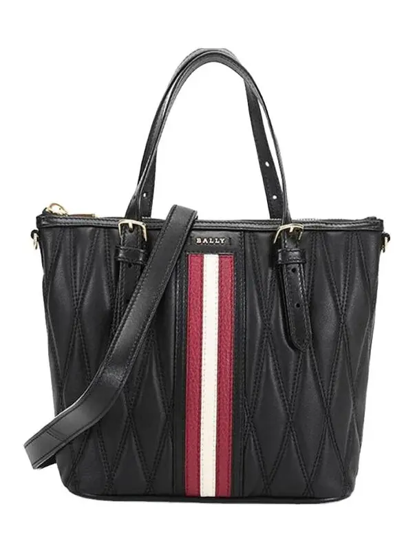 Bally Striped Handbag - Black